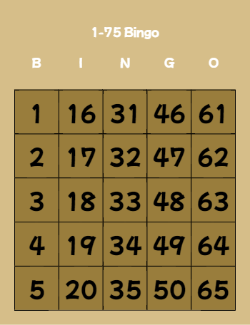 75 Ball Bingo Cards - Free Playable Bingo Cards